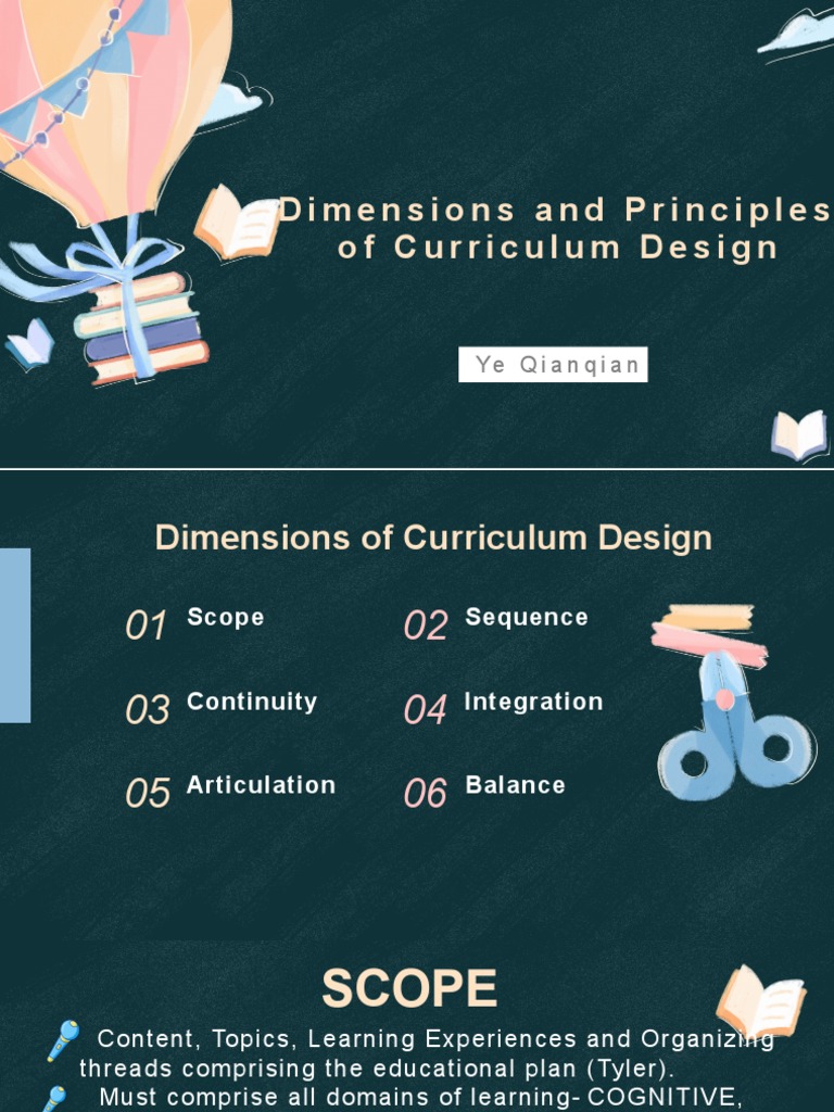 Dimensions and Principles of Curriculum Design | PDF | Curriculum ...