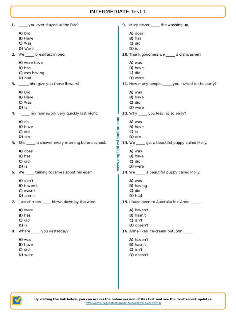 1215 - Intermediate Test 1 | PDF