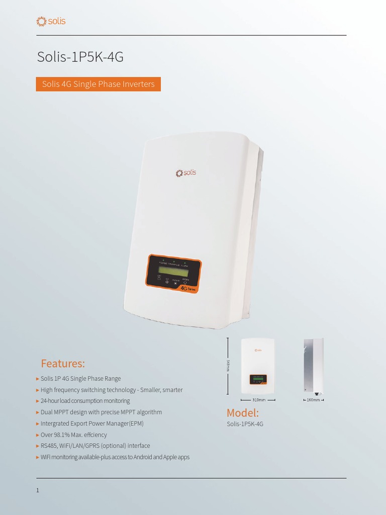 Solis Data Sheet | PDF | Power Inverter | Electrical Grid