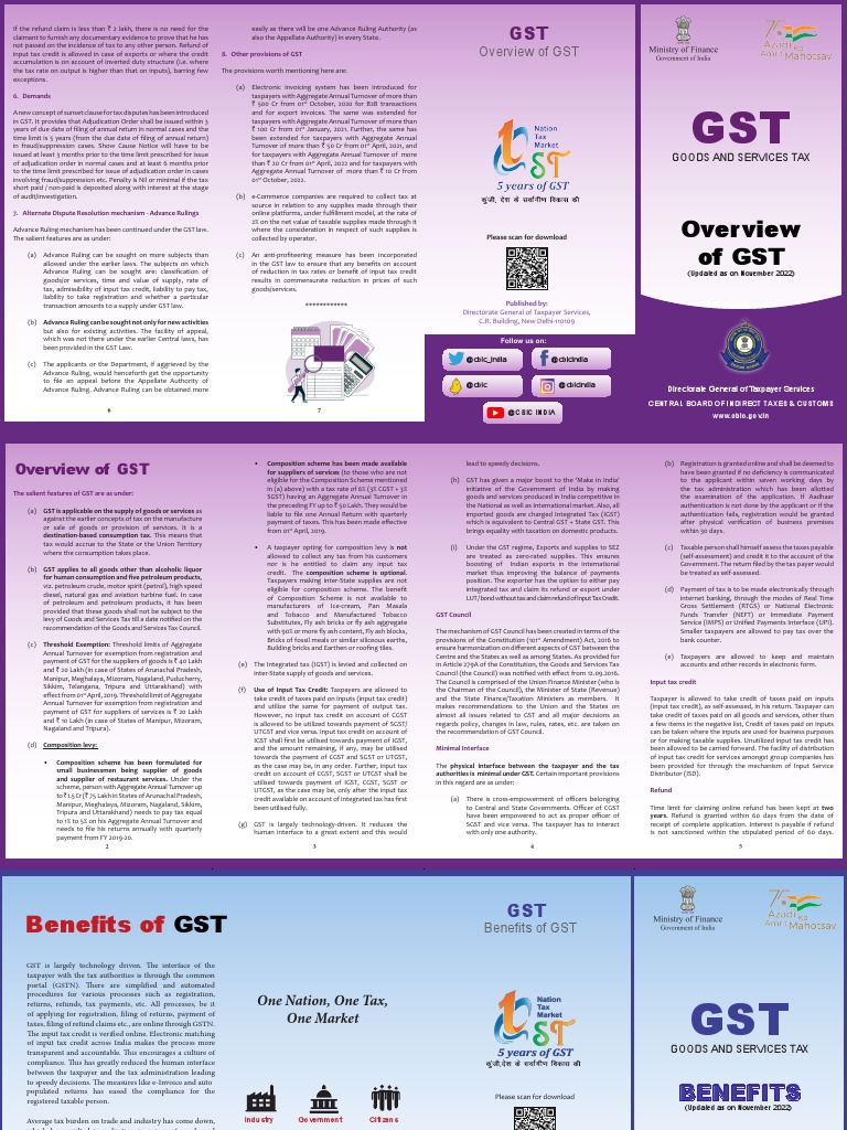 Overview of GST | PDF | Taxes | Value Added Tax