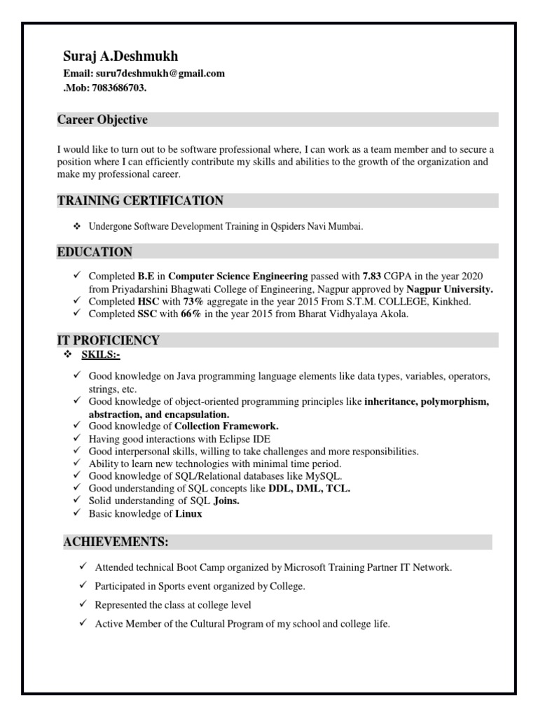 Suraj's Resume | PDF | Sql | Abstraction (Computer Science)
