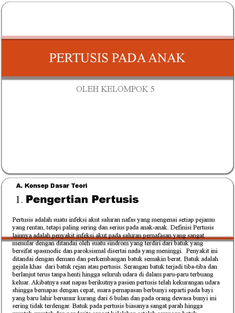PERTUSIS PADA ANAK PPT | PDF