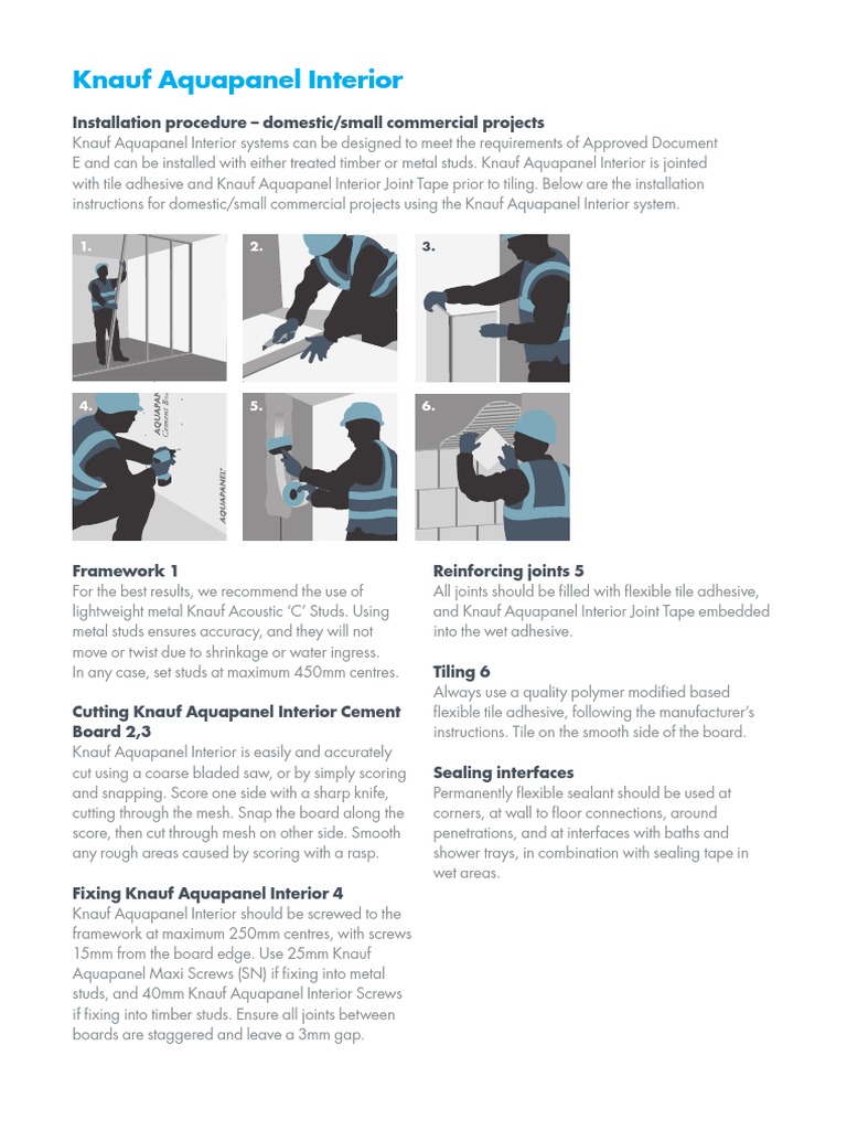 Step-by-Step Installation Instructions for the Knauf Aquapanel Interior ...