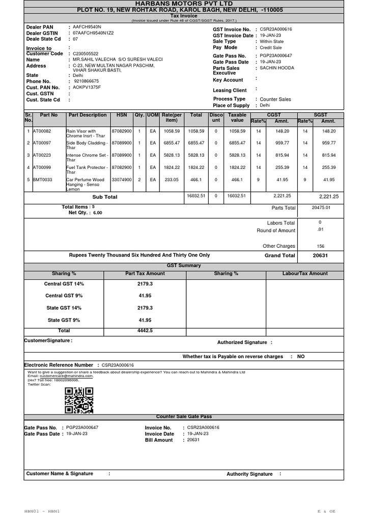 Anokita Thar N2G32130 | PDF | Invoice | Government