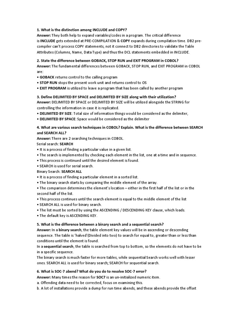 Cobol Quiz 04 | PDF | Library (Computing) | Binary Coded Decimal