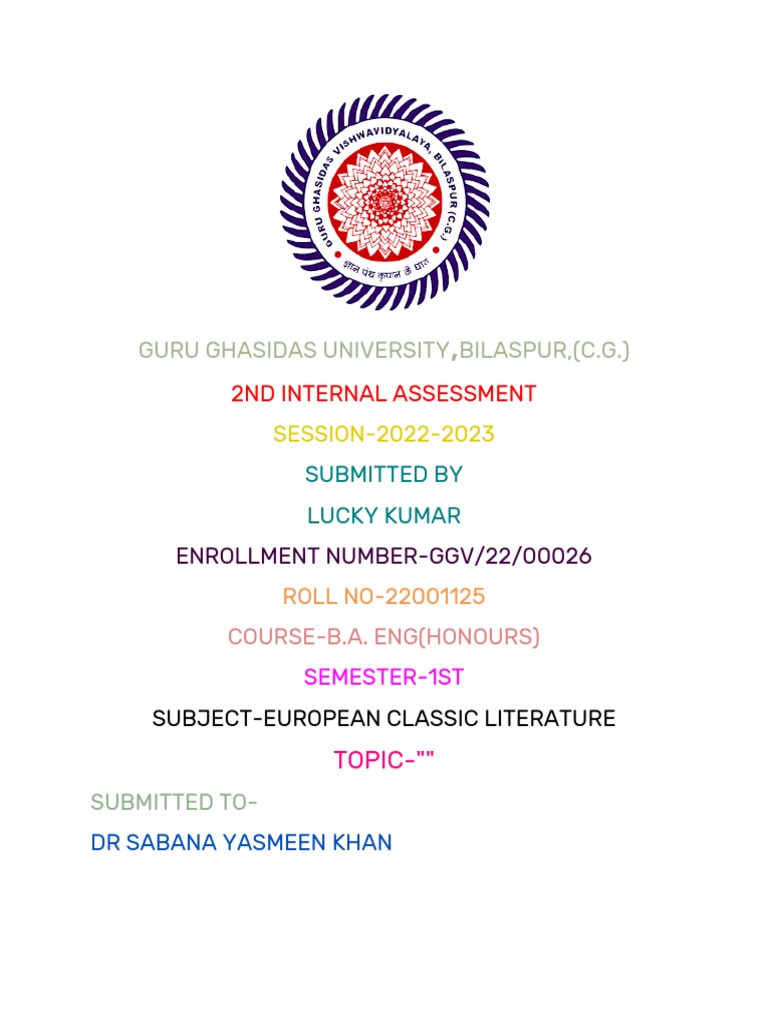 Front Page Assignment | PDF