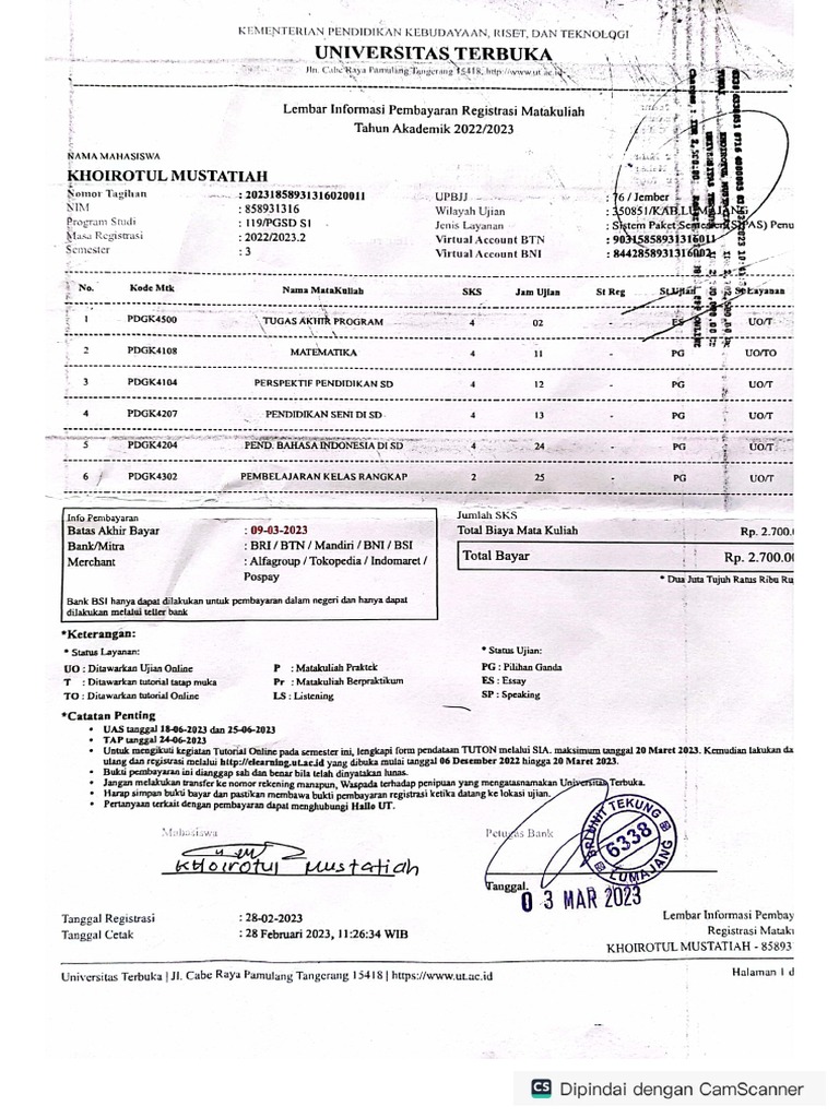Lip Pembayaran-Khoirotul M | PDF