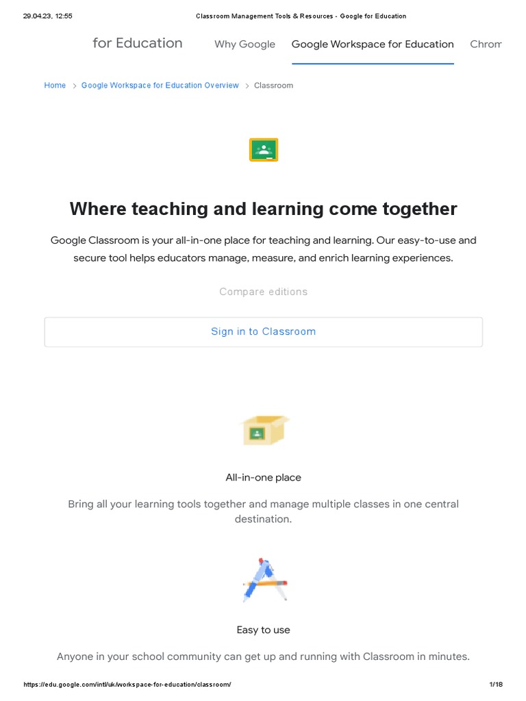 Google Classroom Management Resources | PDF | Classroom Management ...