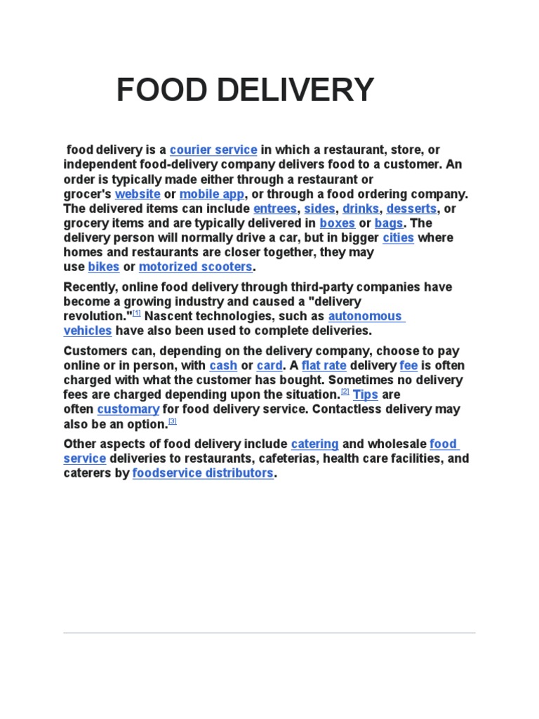 Online Food Delivey | PDF | Business Process | Food And Drink
