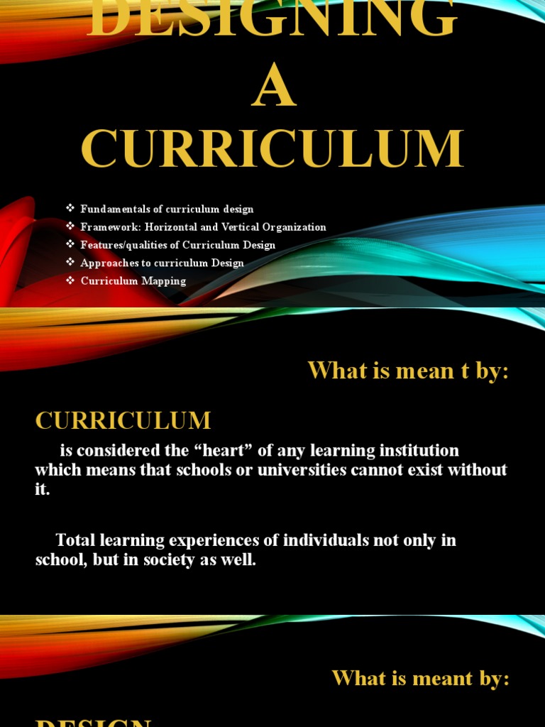Designing A Curriculum | PDF | Curriculum | Teachers