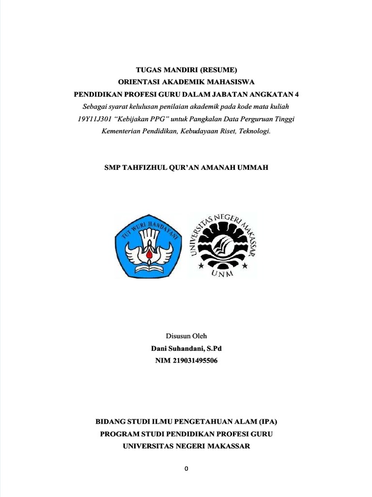 Resume Orientasi PPG | PDF