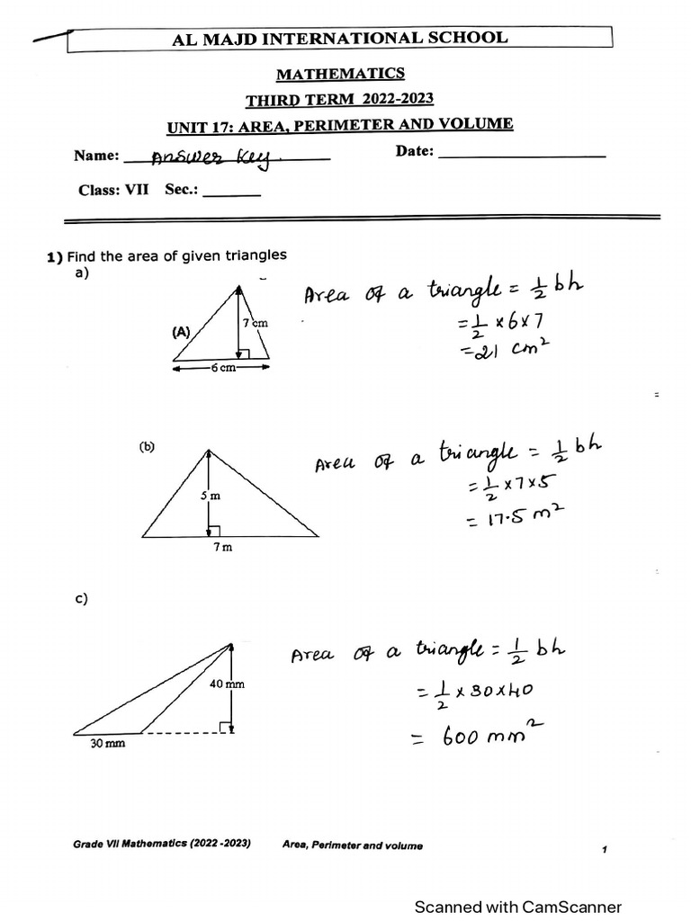 Unit 17 worksheet (Answer key) | PDF