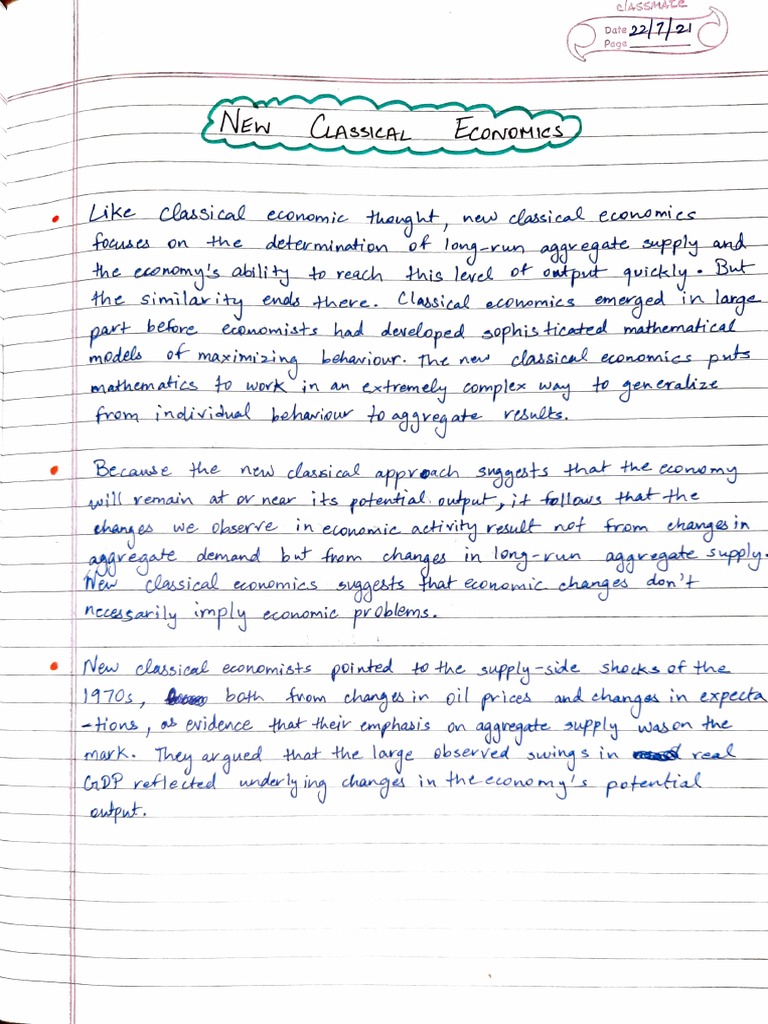 New Classical Economics Insights | PDF