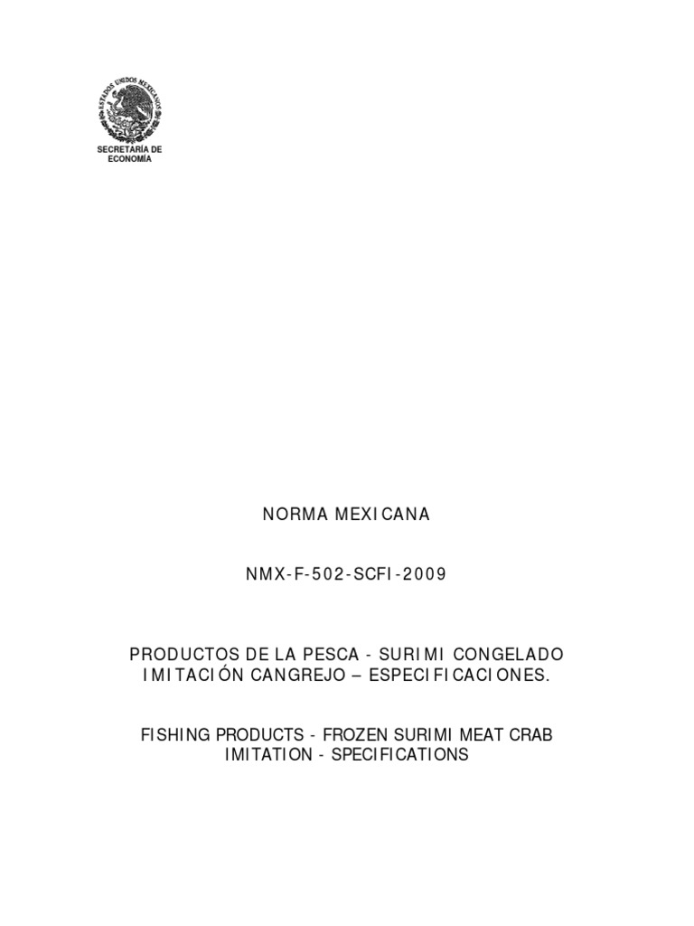 NMX F 502 Scfi 2009 | PDF