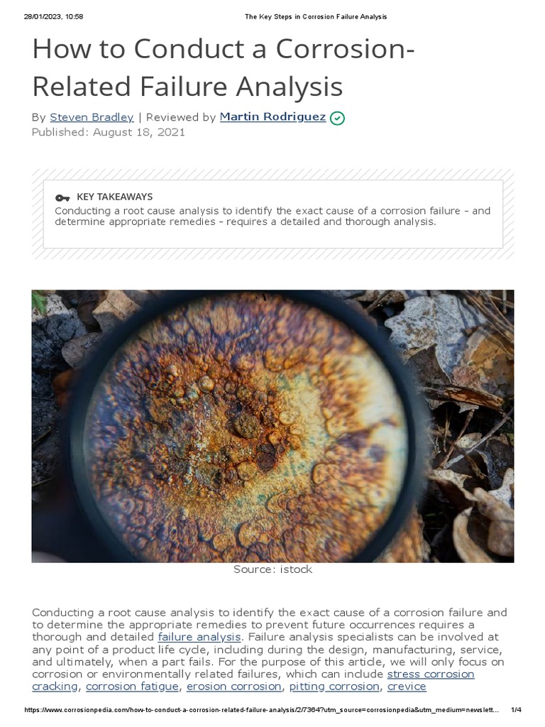 Corrosion Failure Analysis Steps | PDF