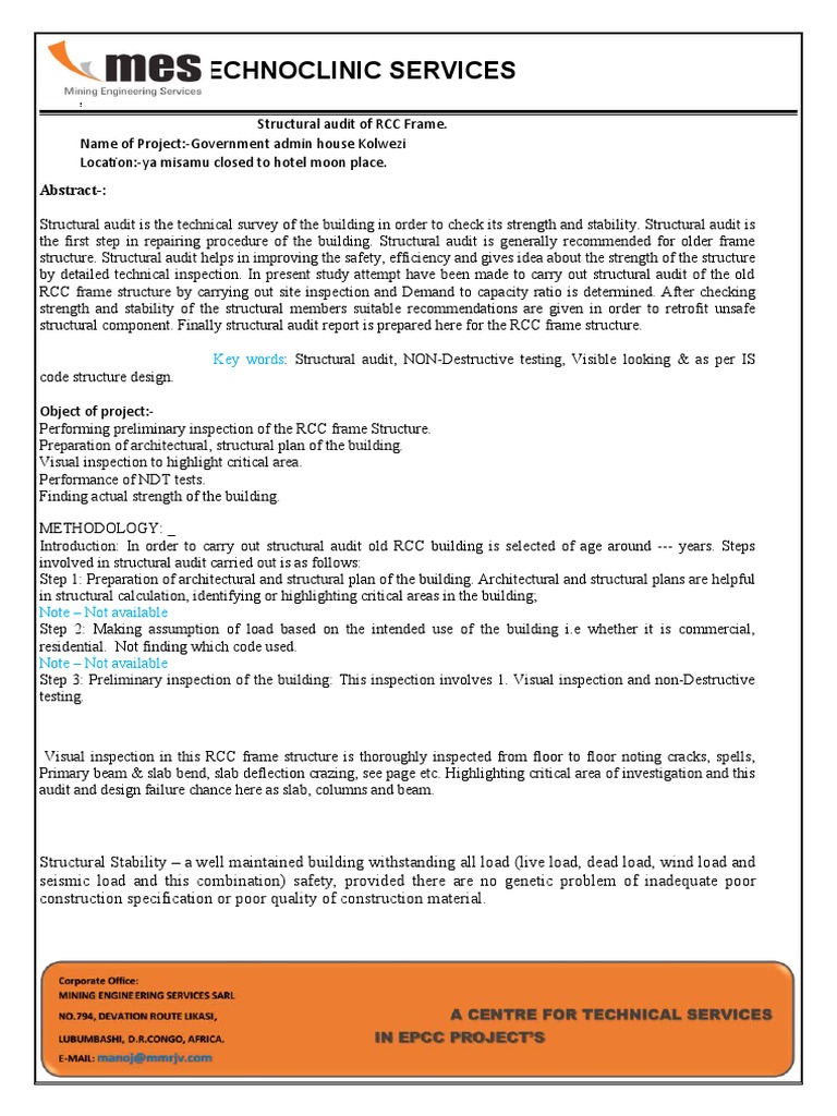 Structure Audit Report | PDF | Beam (Structure) | Buckling