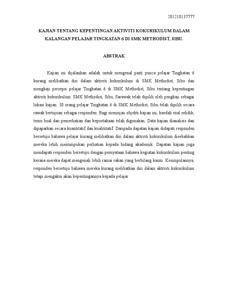 Contoh Abstrak | PDF