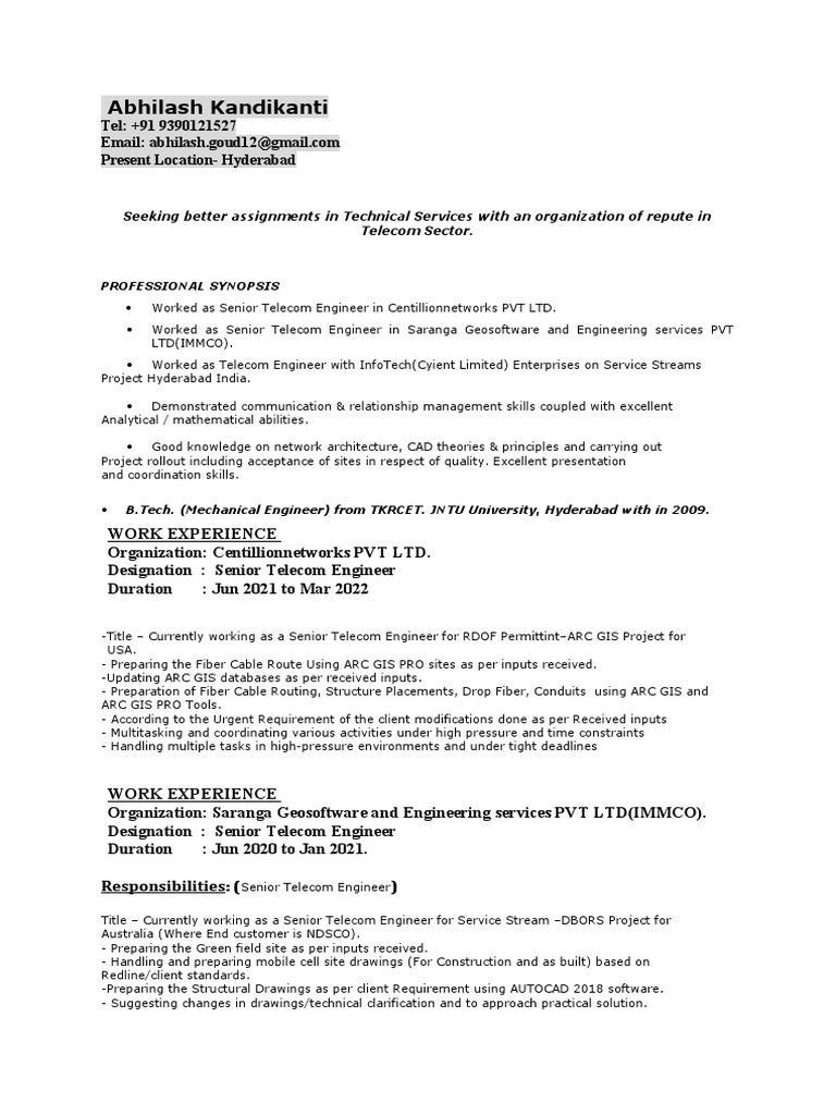Abhilash Resume123-1 | PDF | Computing