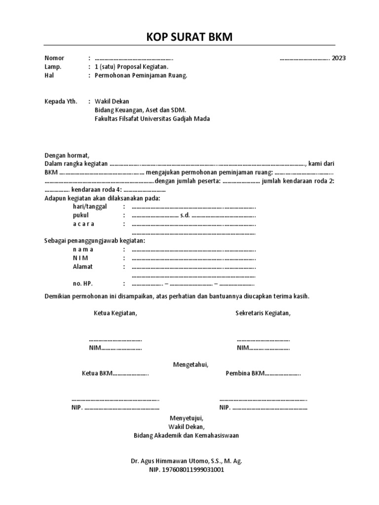 Kop Surat BKM | PDF