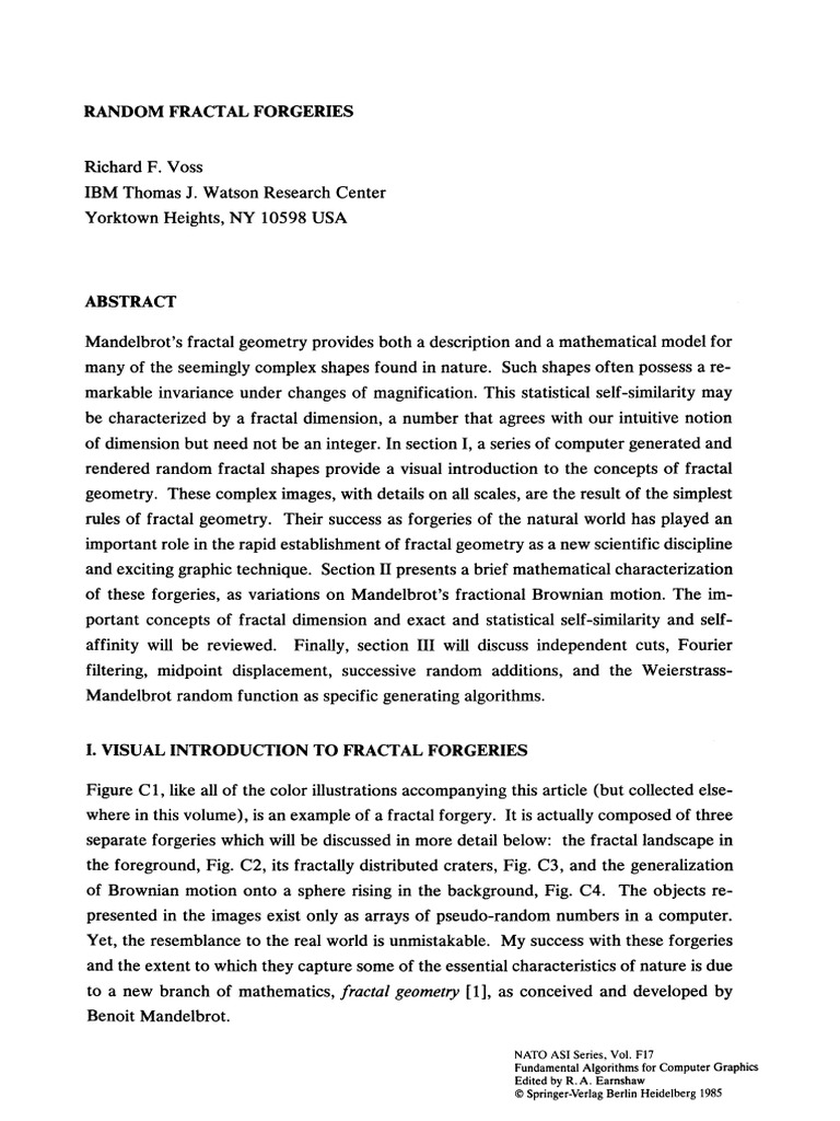 NATO ASI Series. Vol. F17 Fundamental Algorithms For Computer Graphics Edited by R. A. Earnshaw ...