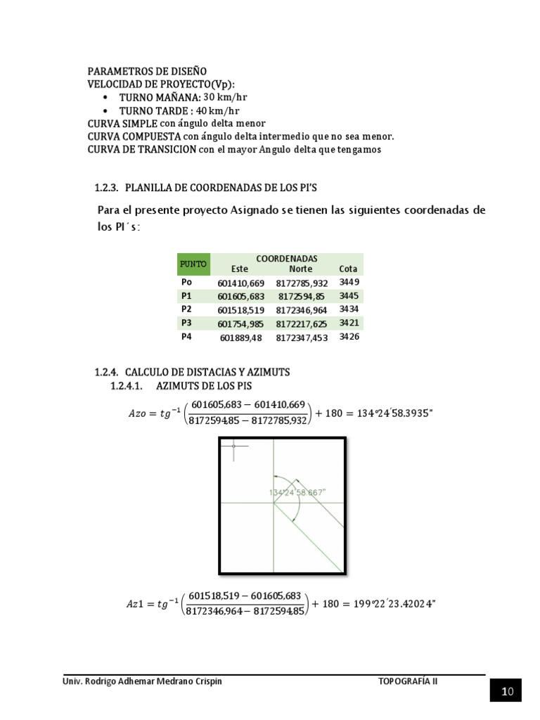 Diseño de Curvas Horizontales - Rodrigo Adhemar Medrano Crispin | PDF ...