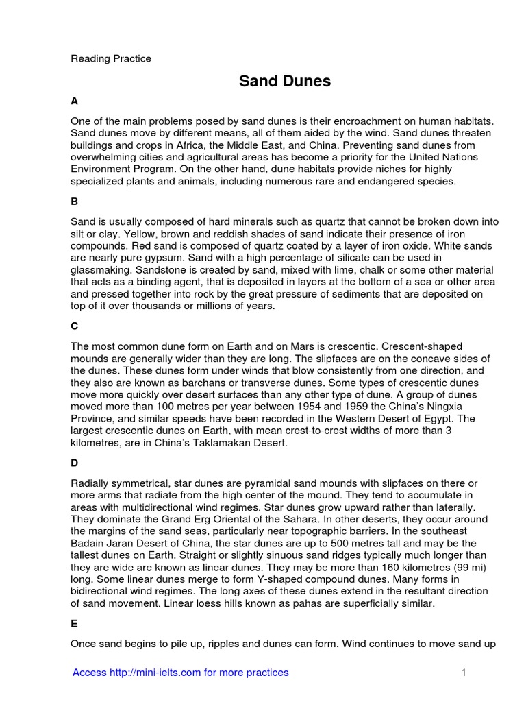 Sand Dunes | PDF | Dune | Earth Sciences