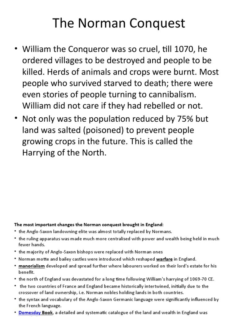 The Norman Conquest and Rule | PDF