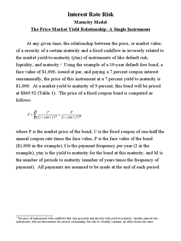 Bond Pricing and Interest Rate Dynamics | PDF | Bond Duration ...