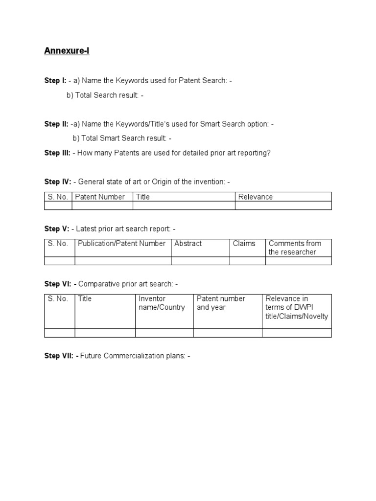 Patent Search Report Overview | PDF