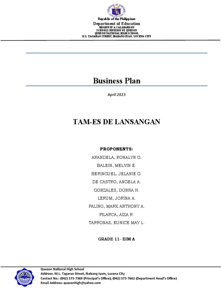 ENTREP (G2) - Frostwich Ice Cream Sandwich Business Plan | PDF | Food ...