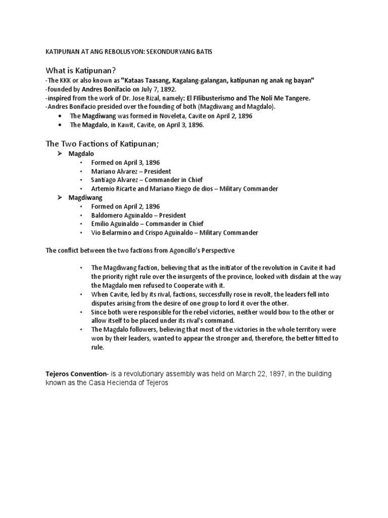 Katipunan at Ang Rebolusyon | PDF