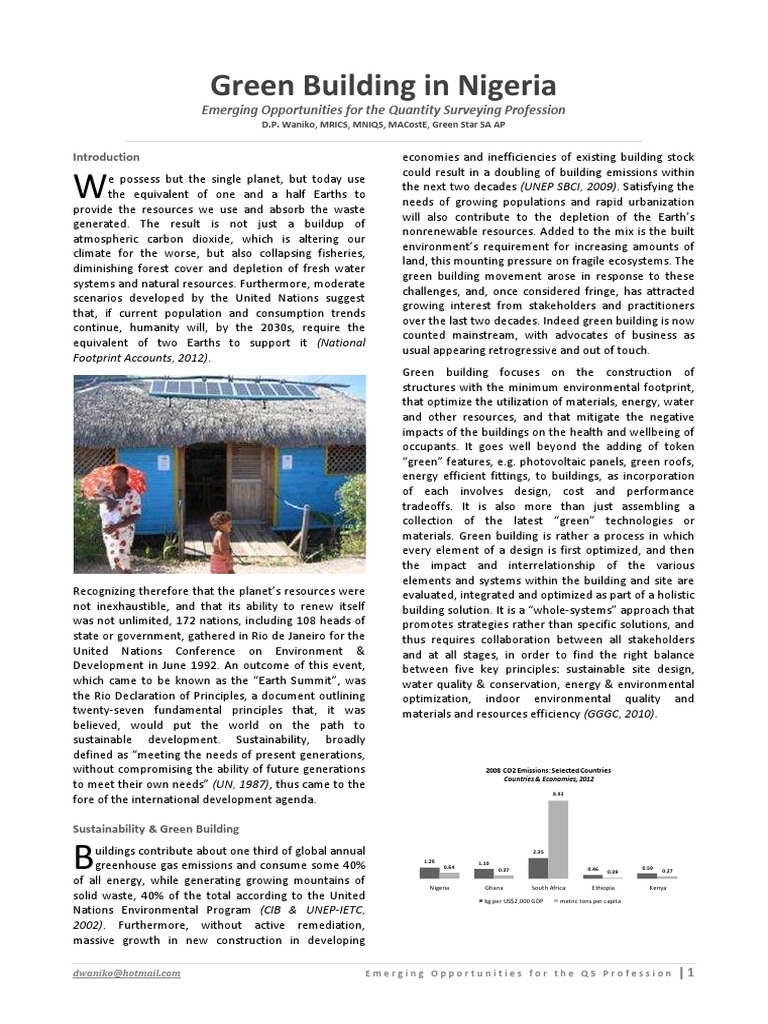 Green Building in Nigeria | PDF | Green Building | Climate Change ...