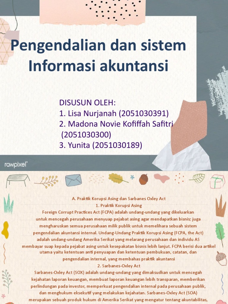 SIA Kel 4 Pengendalian Dan Sistem Informasi Akuntansi | PDF