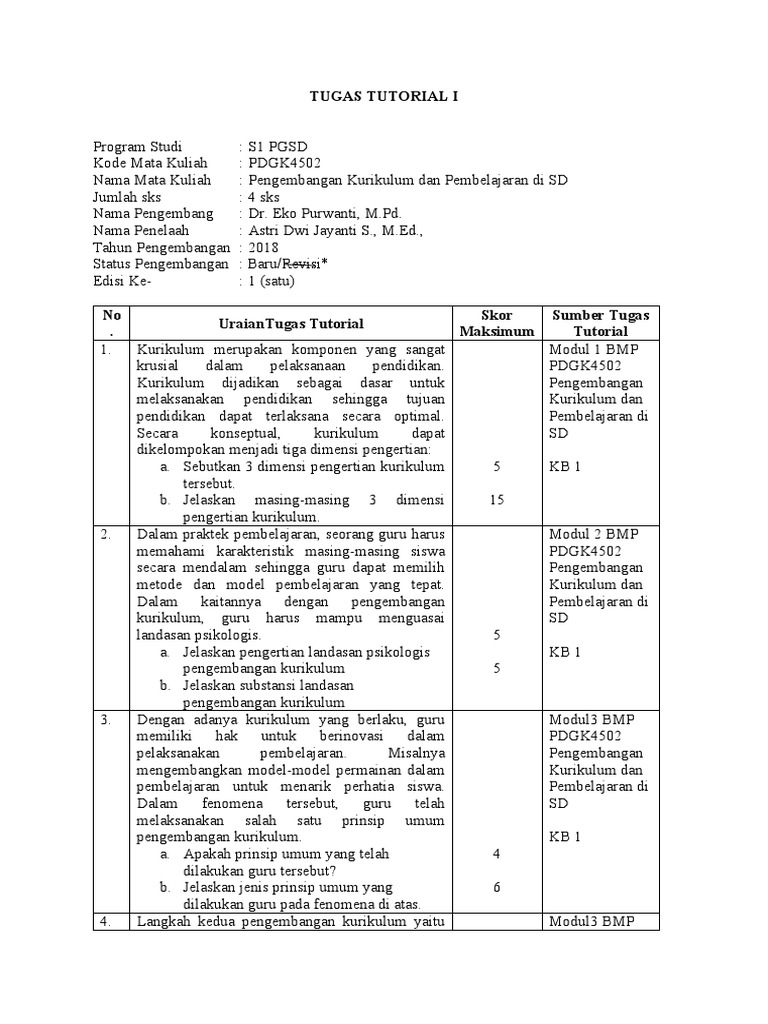Tugas Tutorial I | PDF