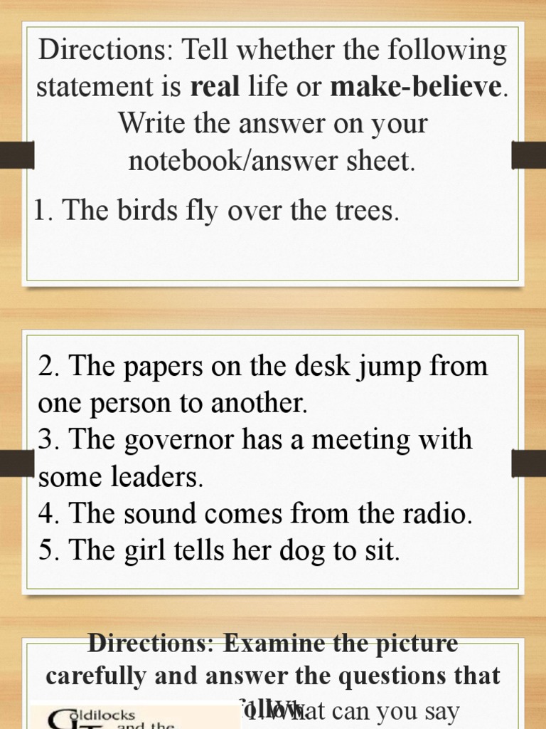 Lesson 12 - Real or Make-Believe - Fact On Non-Fact Images | PDF | Foods
