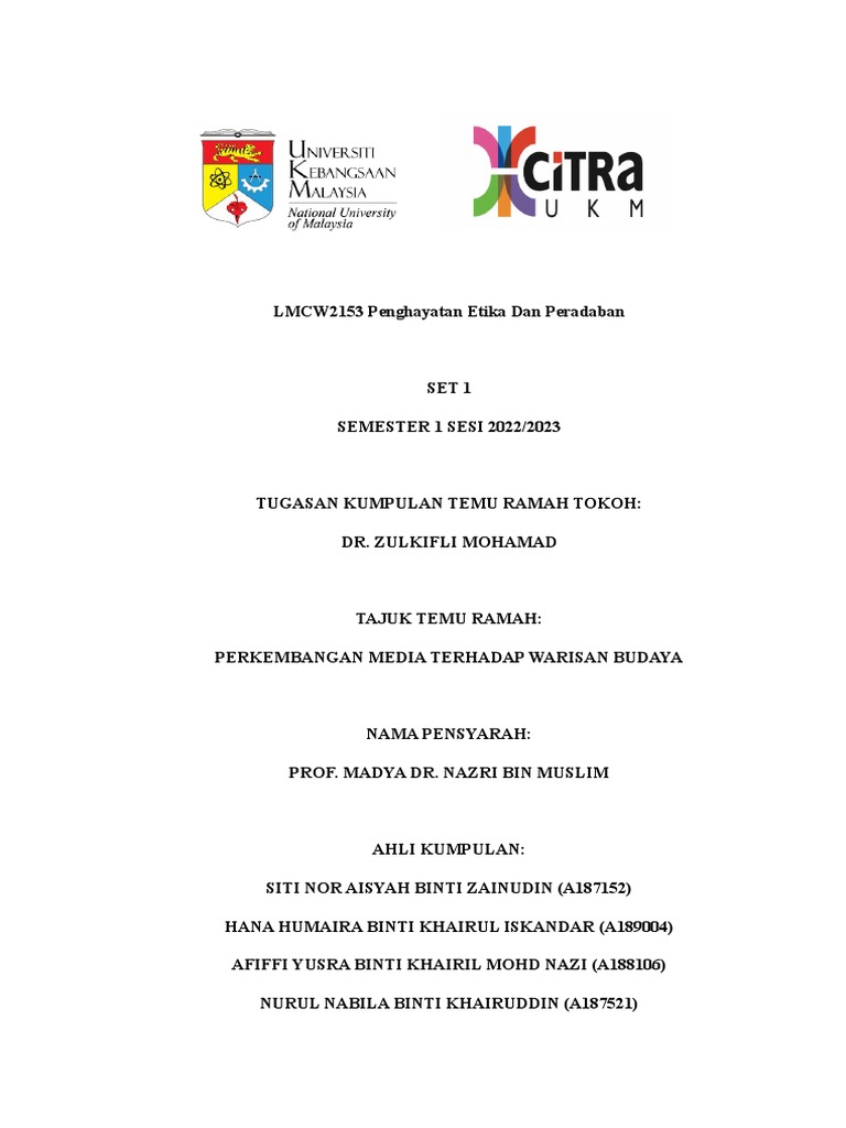 Laporan Tokoh Temu Ramah | PDF