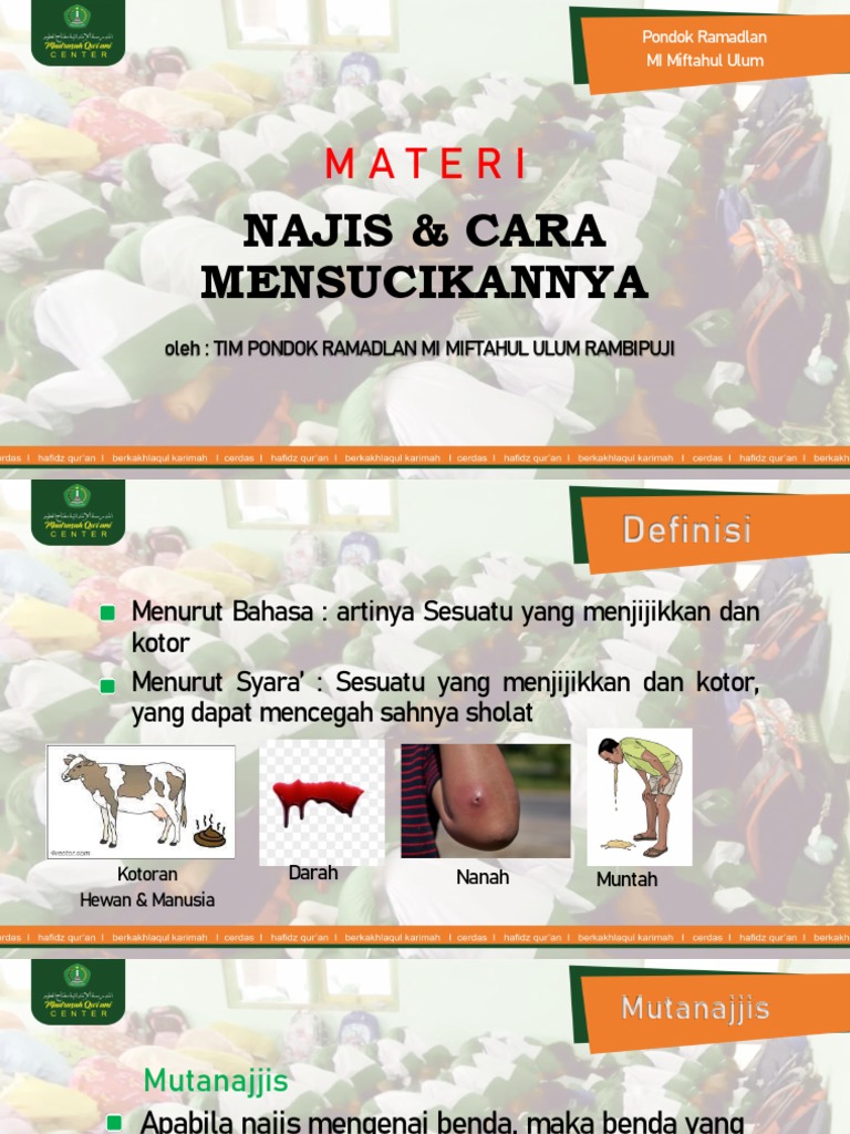 Materi Najis & Cara Mensucikannya | PDF | Pengembangan Diri | Agama ...