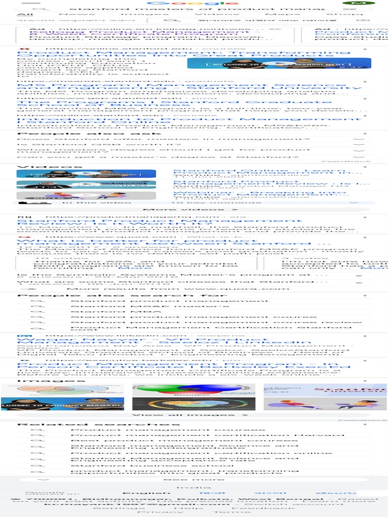 Stanford Masters of Product Management - Google S | PDF | Master Of Science