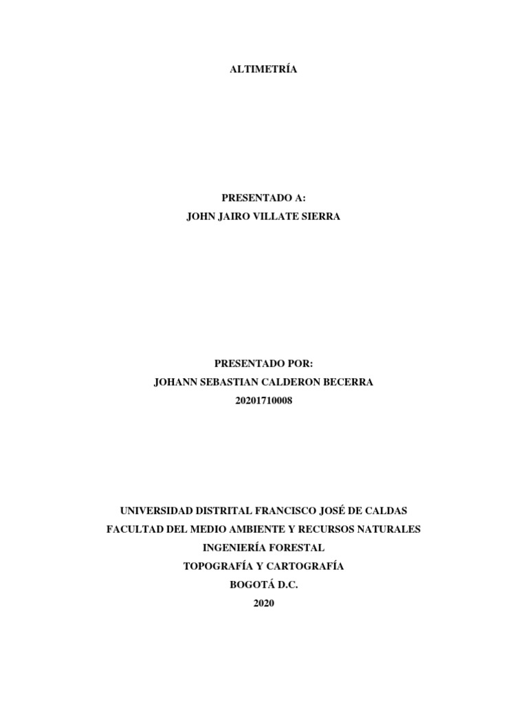 ALTIMETRIA | PDF | Topografía | Mapa