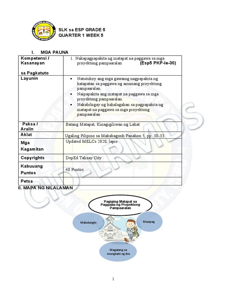 Esp5 Q1 Week 5 Alsim Abay | PDF