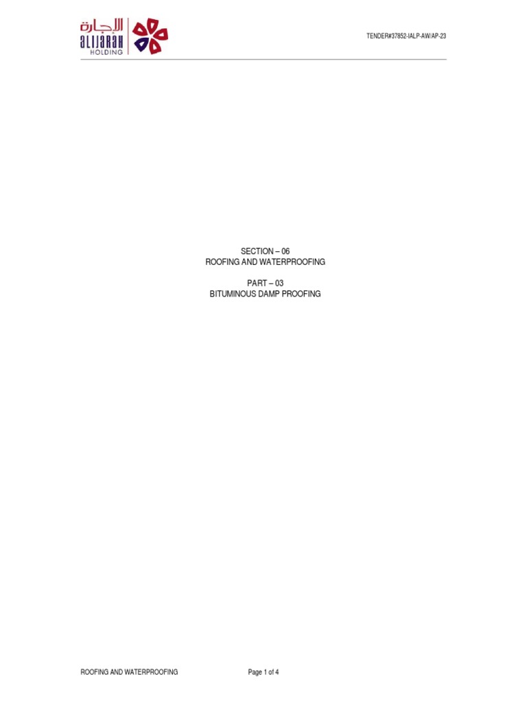 Vol-2-Sec-06-Part03-Bituminous Dampproofing | PDF