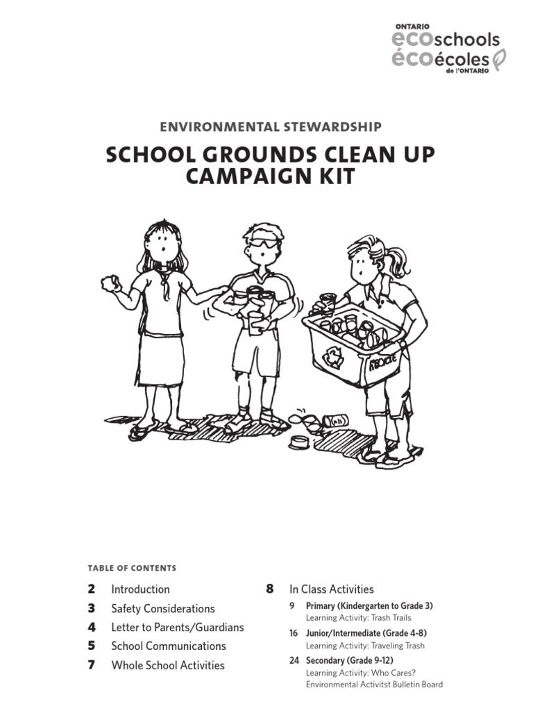 School Grounds Clean Up Campaign Kit: Environmental Stewardship | PDF ...