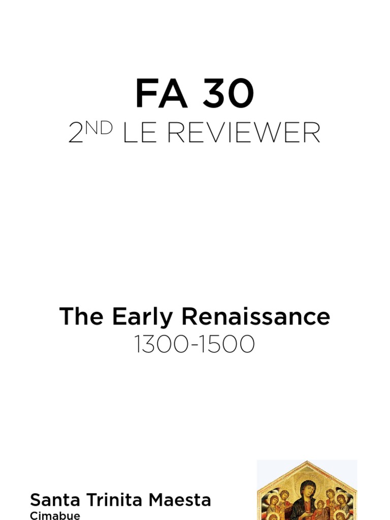 FA 30 - LE 2 - Reviewer - Final | PDF | Michelangelo | Raphael