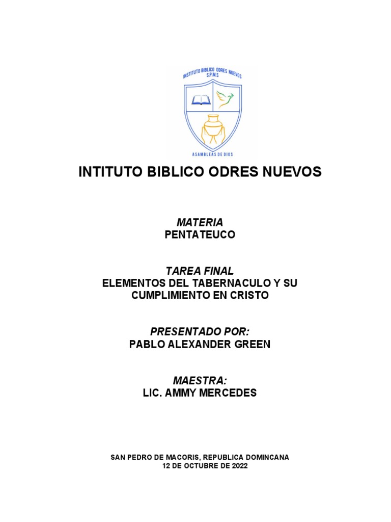Elementos del Tabernáculo en Cristo | PDF | Religión y espiritualidad
