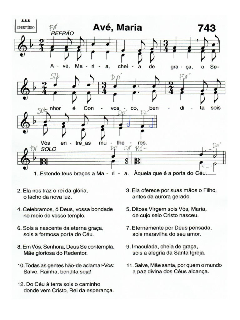 Avé Maria Cheia de Graça Acordes | PDF