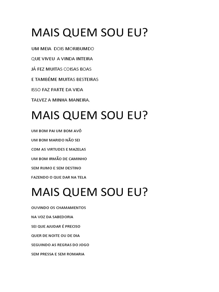 Quem Sou Eu | PDF