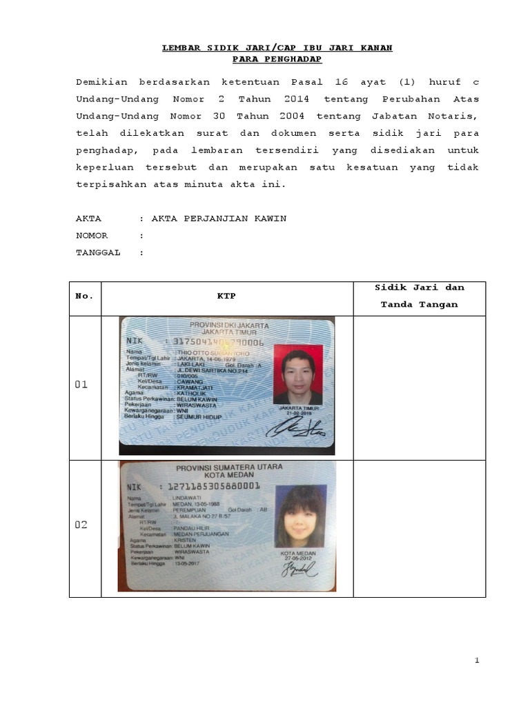 Lembar Sidik Jari | PDF