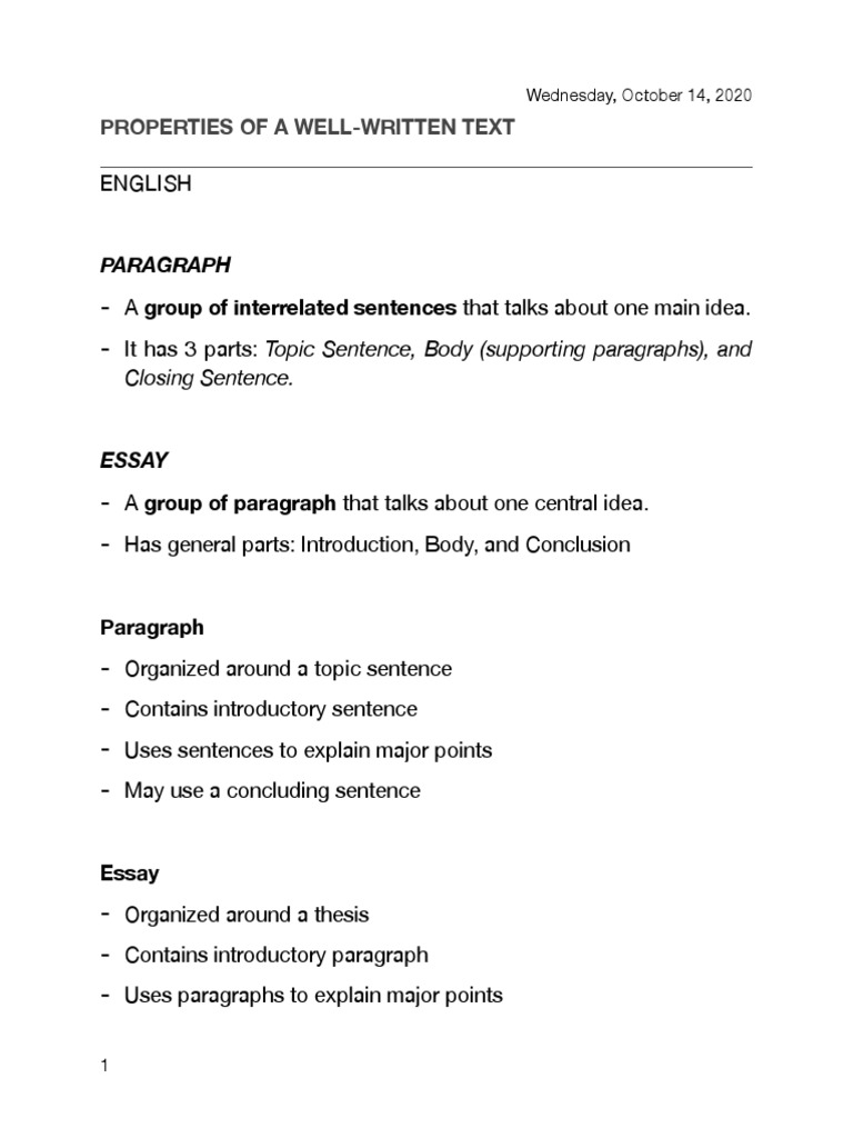 Properties of Well-Written Texts | PDF | Fallacy | Argument