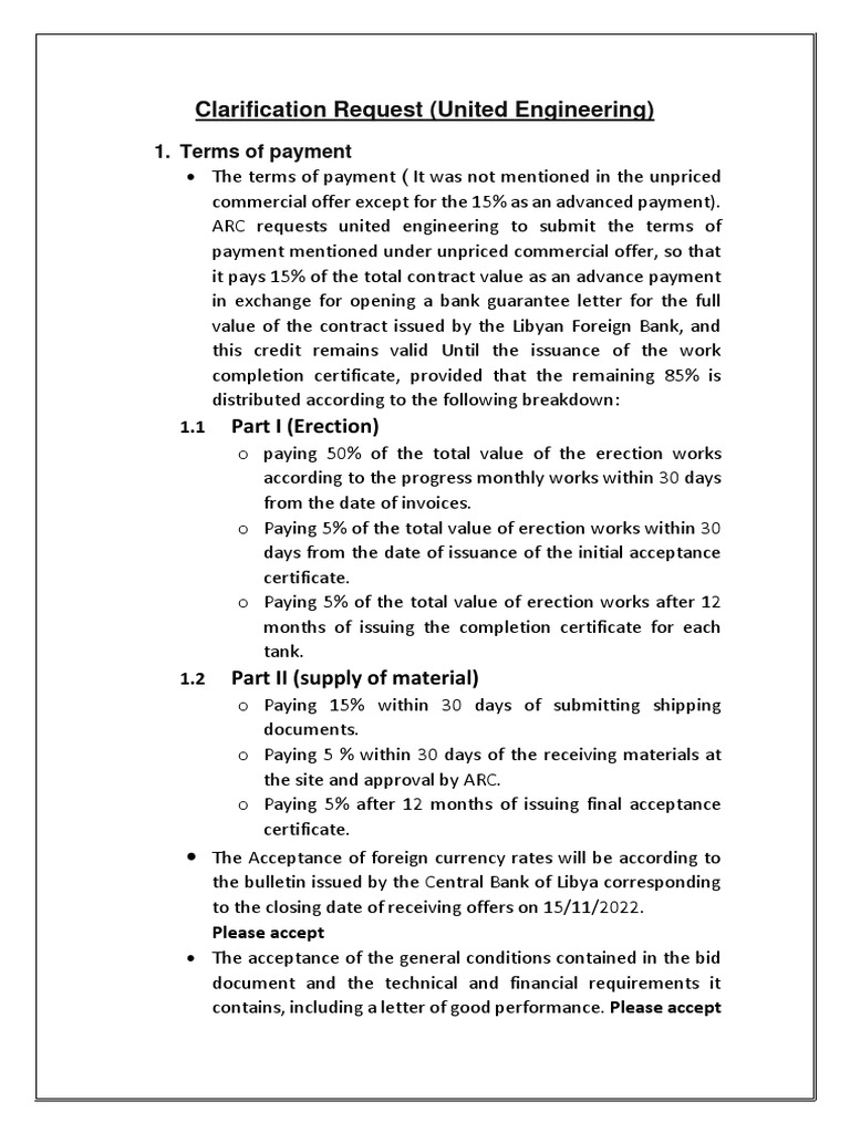 Clarification Request (United Engineering) 1 | PDF | Pipe (Fluid ... Clarification Request (United Engineering) 1 | PDF | Pipe (Fluid ...