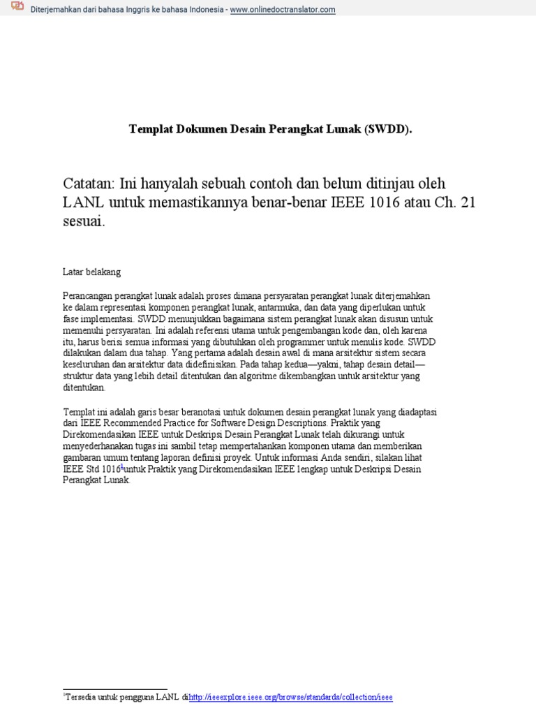 SDD-template en Id | PDF